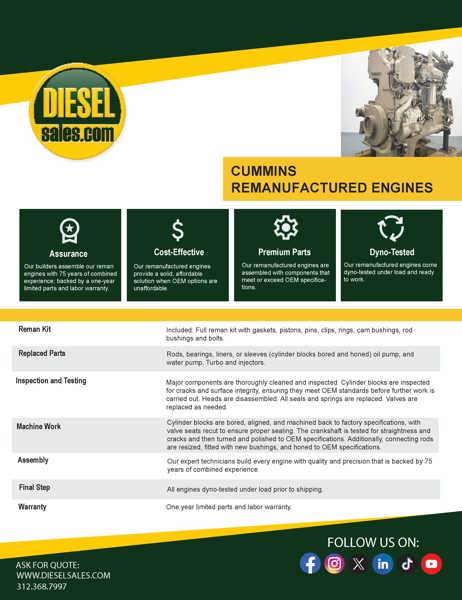Cummins KTA19 Engine - dieselsales.com